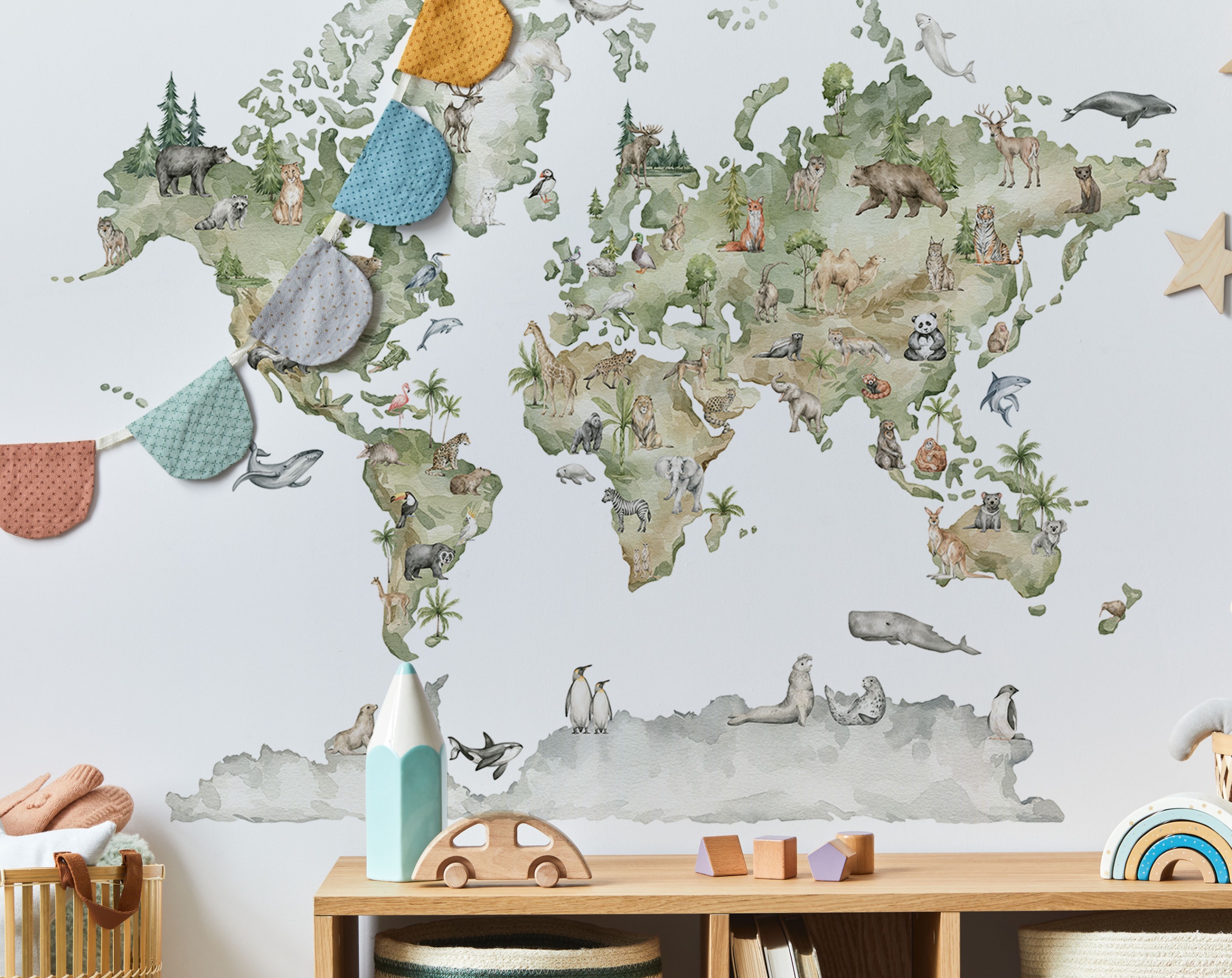 Kaja Walls Official Website - Majestic Animals Map Decal