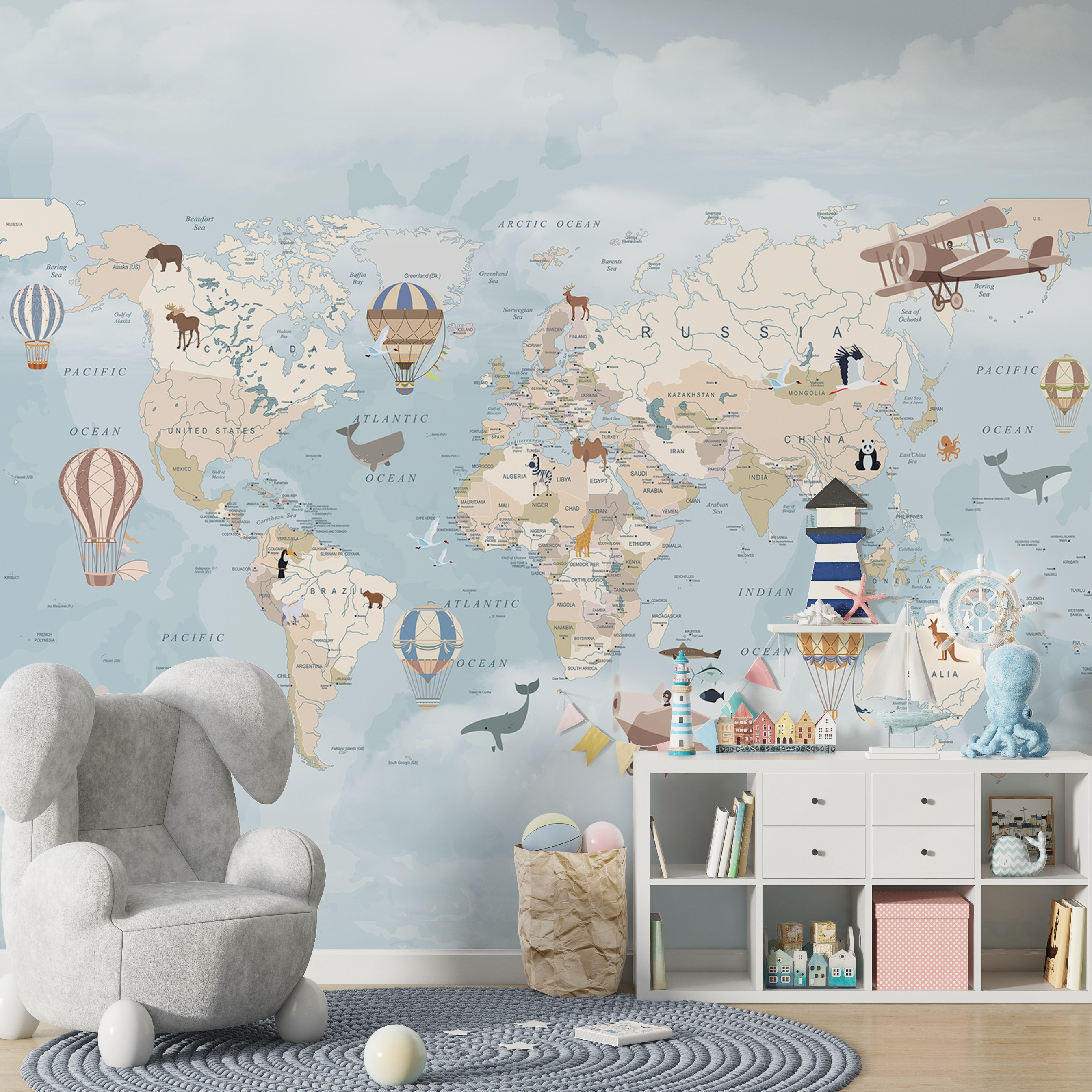Kaja Walls Official Website - Cloudy Map Wallpaper
