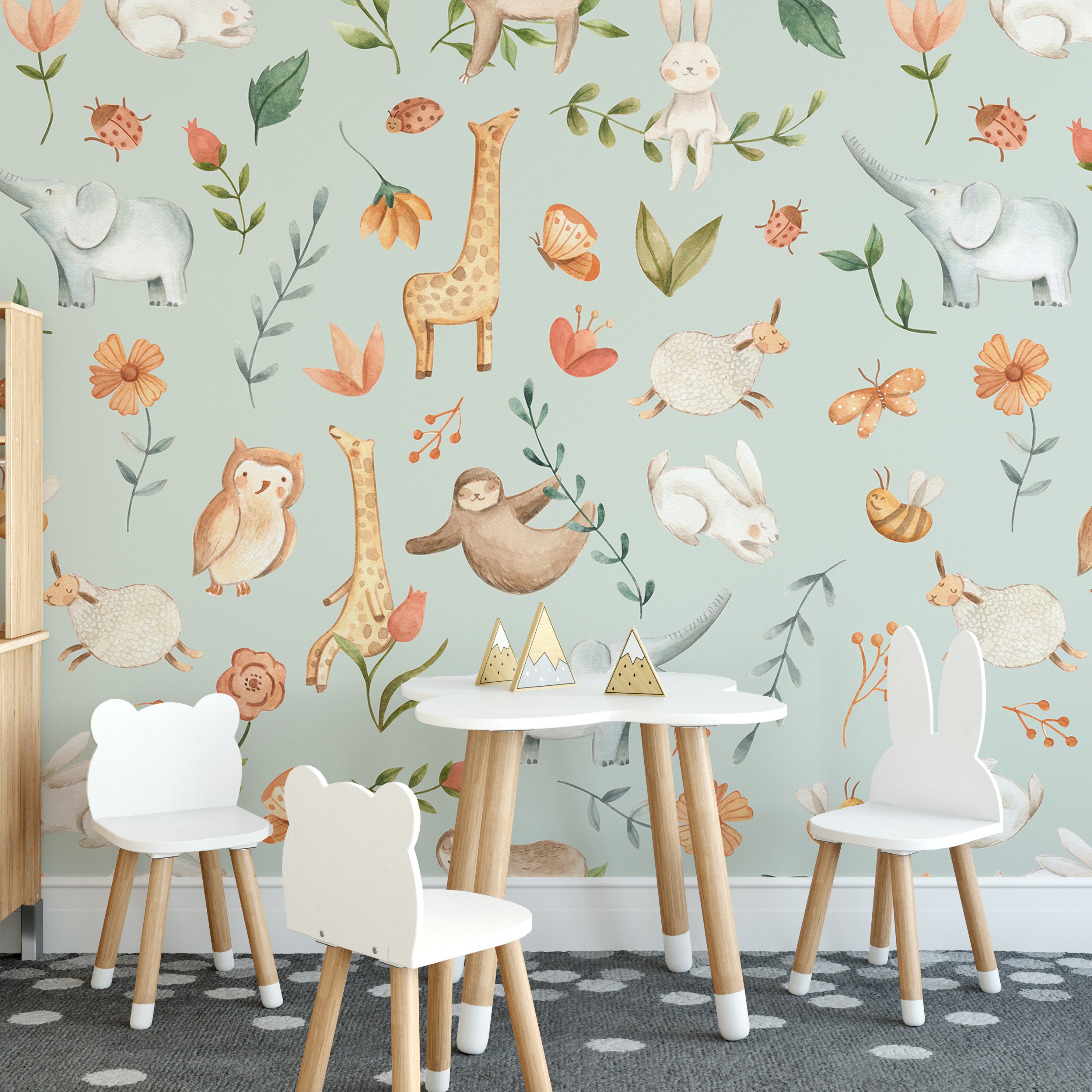 Kaja Walls Official Website - Adorable Animal Blooms Wallpaper