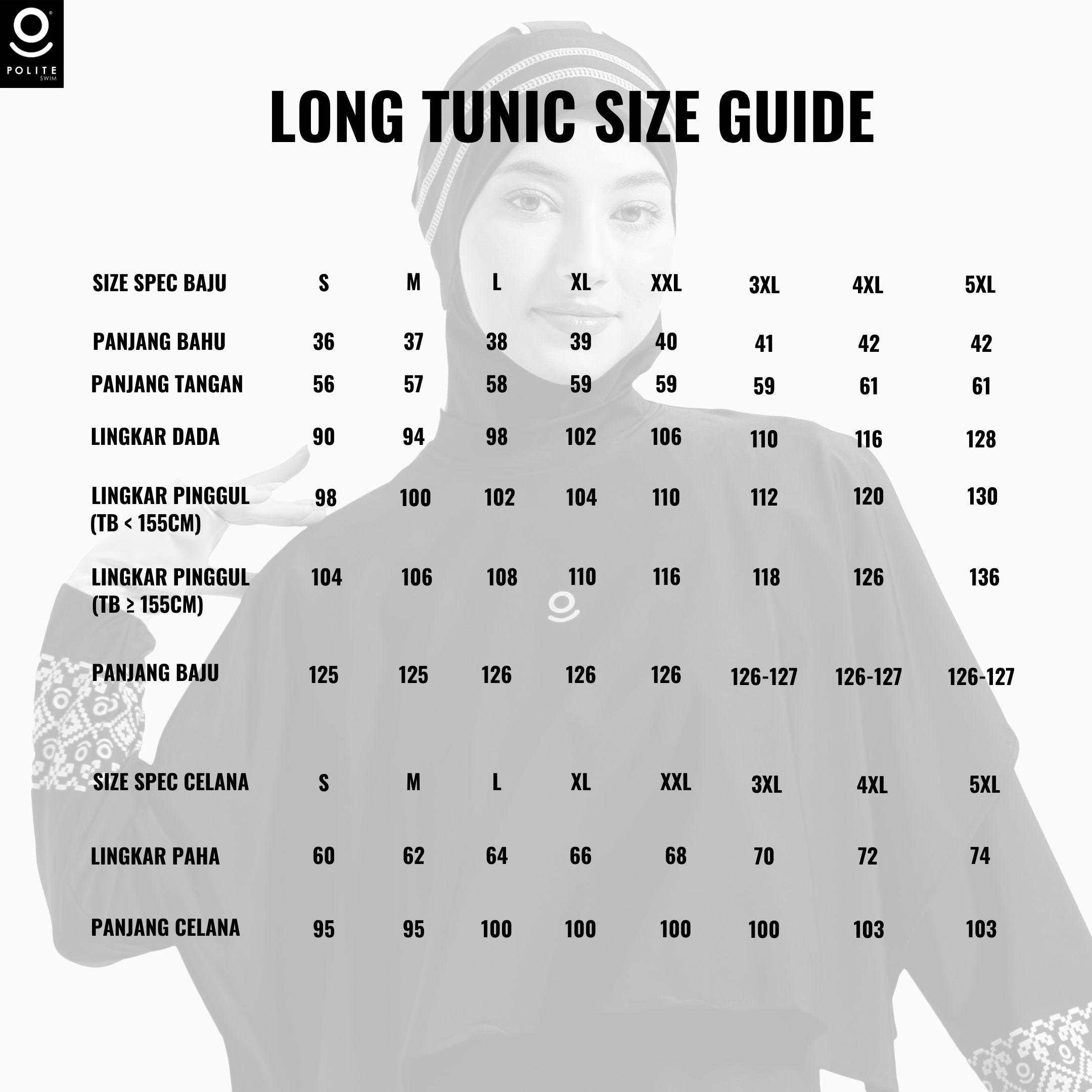 POLITE swim - L. TUN SHARK BK-CL (BLACK - COCKTAIL)